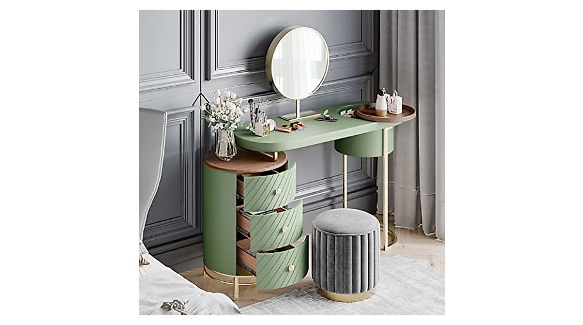 FUQIAOTEC Modern Makeup Vanity Table, Stylish and Simple Design ...