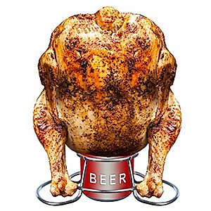 Beer Can Chicken Holder - Stainless Steel Beer Chicken Roaster for Grill Oven or Smoker