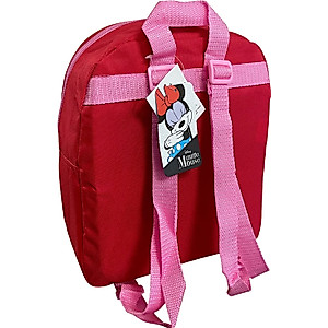 Ruz Minnie Mouse Toddler Girl 12 Inch Mini Backpack (Red-Pink)
