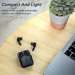 VEECOH True Wireless Earbuds Bluetooth Headphones Deep Bass Earphones,25H Playtime LED Display Touch Control Built-in Microphone in-Ear IPX5 Waterproof Headset for Airpods iPhone Samsung iOS Android