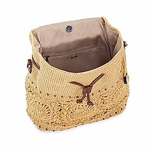 the sak womens Hand-crochet Sayulita Hand Crochet Backpack, Marzipan Medallion, One Size US