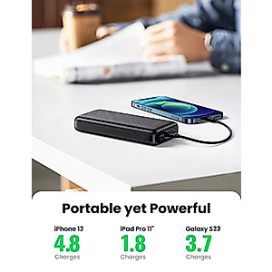 UGREEN Portable Charger 20000mAh - PD 20W Power Bank Fast Charging Including 2 USB-C Cables, Compatible with Samsung Galaxy S23/S22/S21/S20/S10, iPhone 14/iPhone 13/iPhone 12 Series/iPad