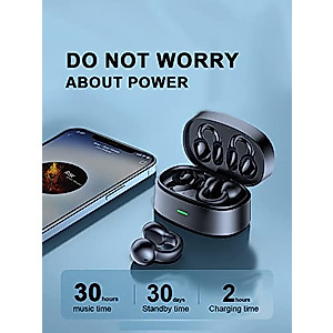 Ear-Clip Bone Conduction Headphones Bluetooth 5.3 Open Ear Clip on Headphone Clip Type Bluetooth Earphones Wireless In Ear Earbuds Bluetooth Headset Ear Clip Wireless Earbuds Earphones for Travel