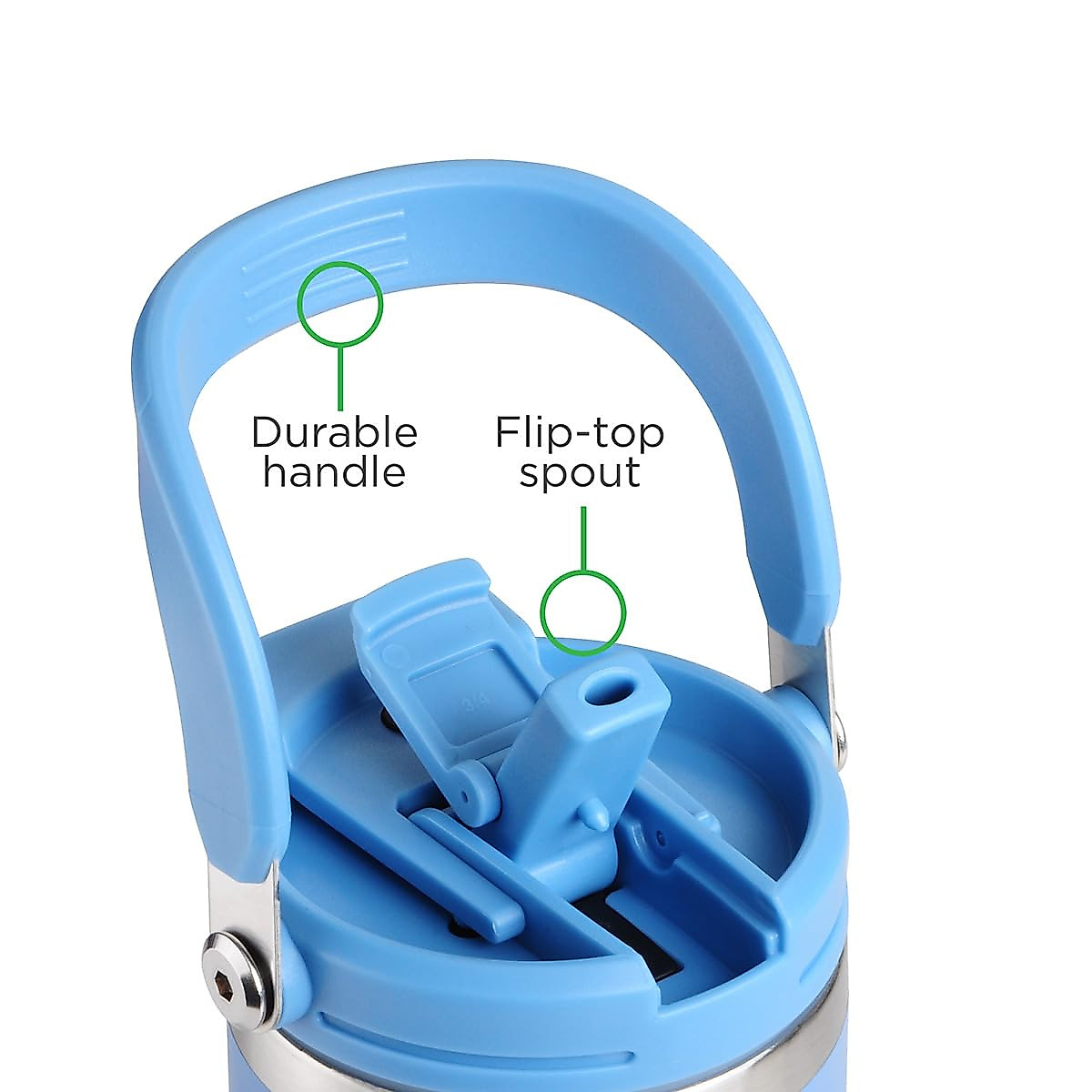 SENSO® Venture DuoFlow 30 oz Vacuum Insulated Stainless Steel Travel Tumbler - Double-Wall Insulated with Copper Lining, Flip-Top Lid, and Handle (RED)