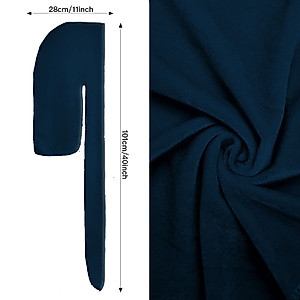 LEADUWAY 6Pcs Velvet Durag with 1 Wave Cap for 360 Waves Doo Rag(Mist Pink, Grey, Oriental Blue, Bronze, White, Black)