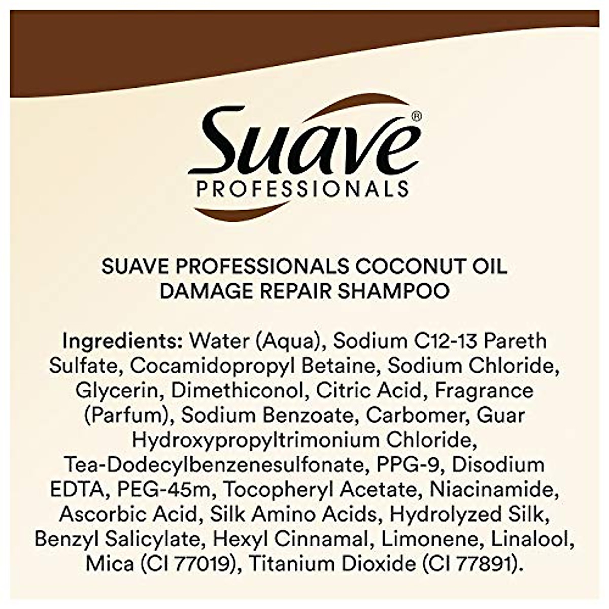 Suave Professionals Damage Repair Shampoo for Normal to Damaged Hair Coconut Oil Infusion Dry Hair Shampoo with Pure Coconut Oil 28 oz