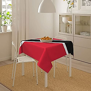 LIICHEES Flag of Trinidad and Tobago Tablecloth Kitchen Dining Room 60"x60" Square Washable Table Cover Outdoor Garden Picnic Tablecloths