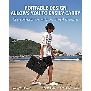 ELECAENTA 120W Portable Solar Panel for Power Station, 24% High Efficiency, PD 45W USB C/DC/QC 3.0, Foldable Monocrystalline ETFE Solar Charger, IPX5 Waterproof for Outdoors Camping Off Grid