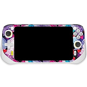 MightySkins Carbon Fiber Skin Compatible with Logitech G Cloud Gaming Handheld - Prismatic Butterflies | Protective, Durable Textured Carbon Fiber Finish | Easy to Apply | Made in The USA