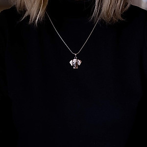 The Magic Zoo Sterling Silver Great Dane Pendant with Natural Ears