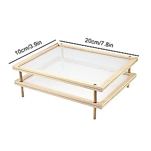 VALINK Wooden Pasta Herb Drying Racks,Stackable Food Dryer with Net Pasta Herb Drying Rack Drying Wooden Air Drying Rack (one layer/two layers)