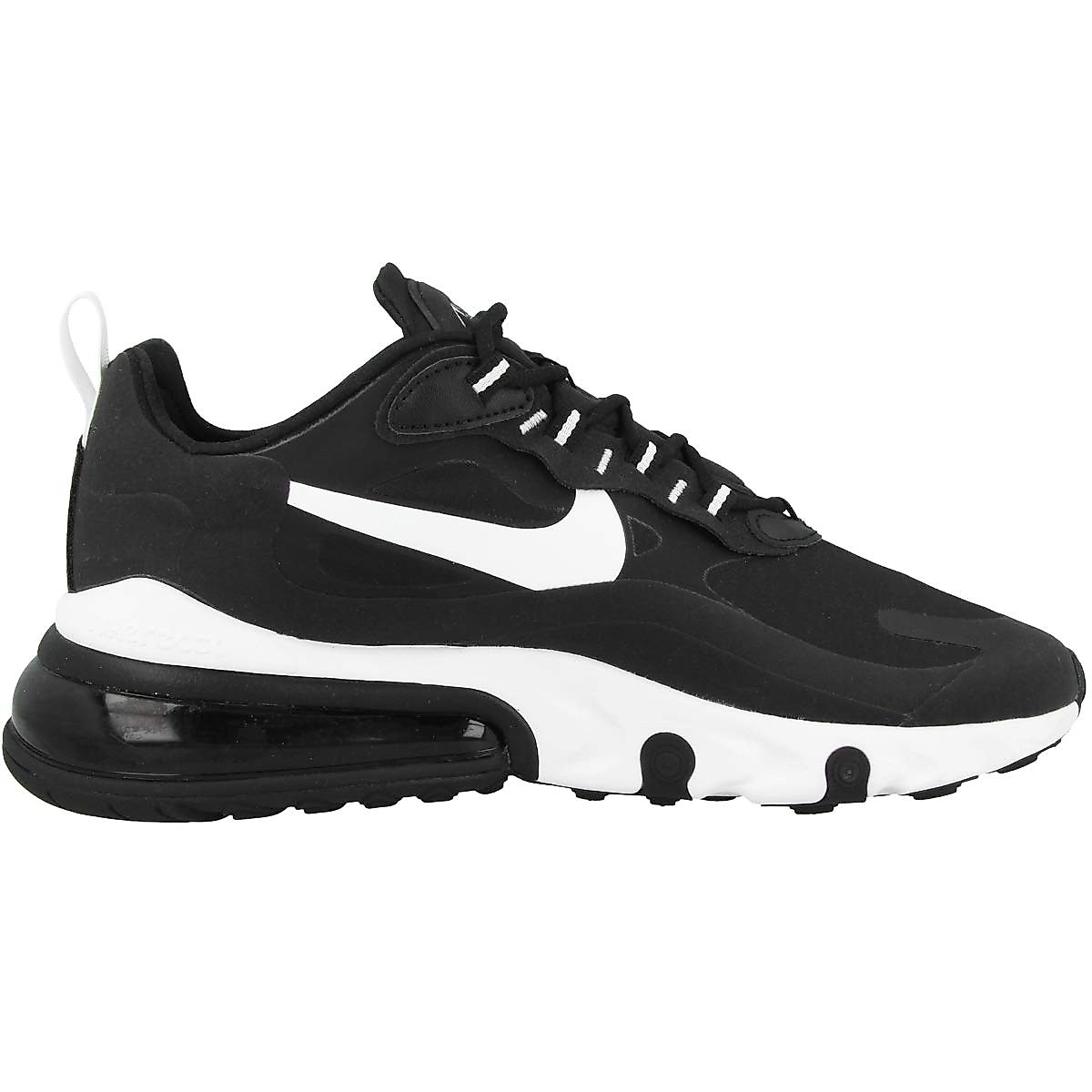 Nike Men's Air Max 270 React Black/Black-White, Black/Black/White, 11