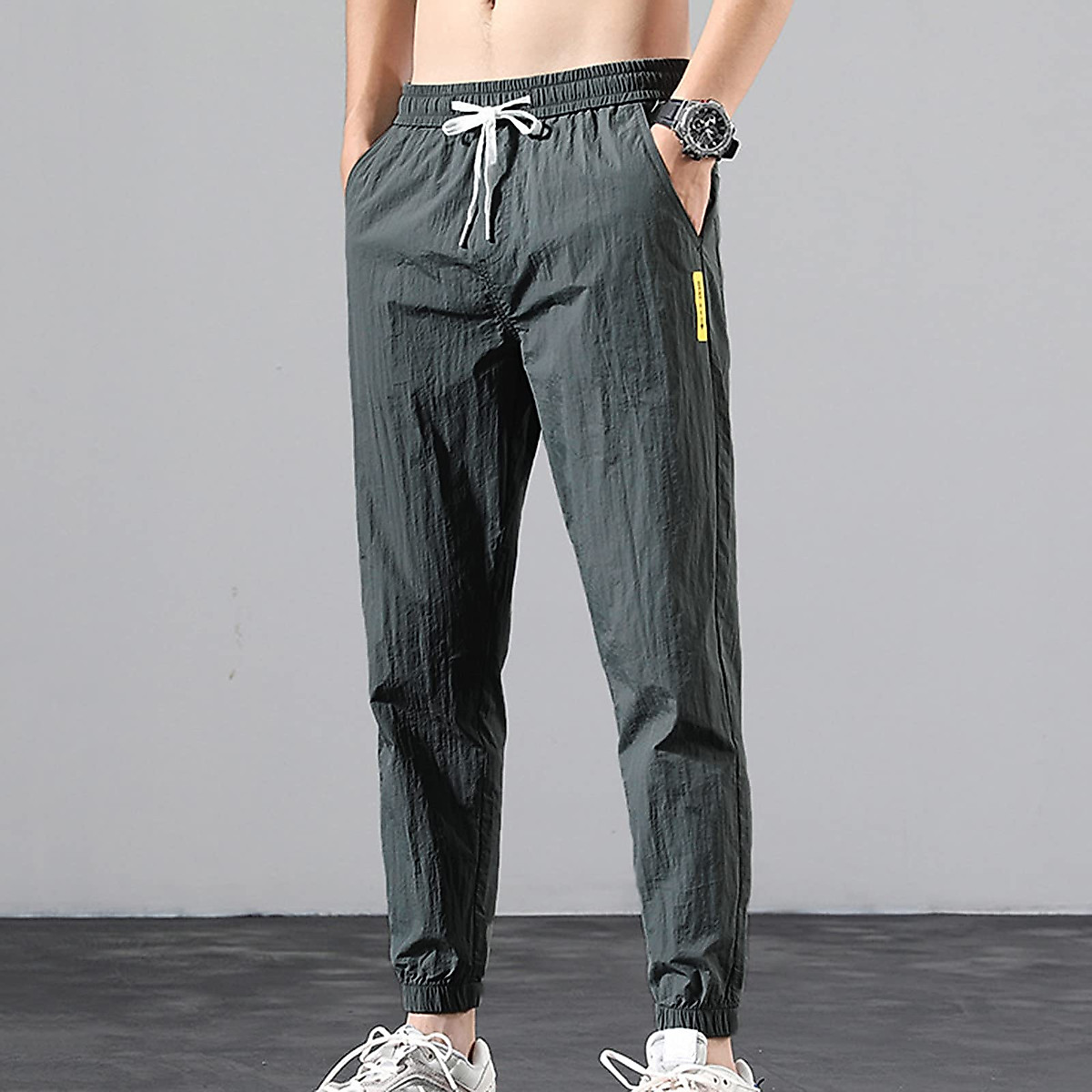 Warehouse Clearance Open Bottom Fleece Sweatpants Mens Khaki Pants Slim Fit Men's Hiking Cargo Pants Essential Fear of God Bottom Pants for Men Men Fall Clothing Mens+Sweatpants