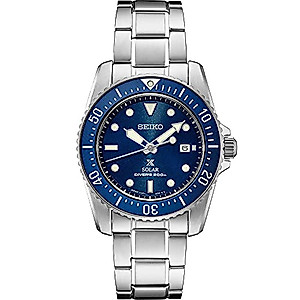 SEIKO SNE585 Prospex Men's Watch Silver-Tone 38.5mm Stainless Steel, Blue