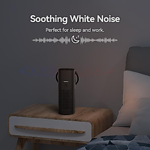 raydrop Portable Mini HEPA Air Purifier, Cordless Car Air Purifier, Small Personal Desk Air Purifier for Travel Bedroom Office Room Dorm, Rechargeable, Aromatherapy (Black)