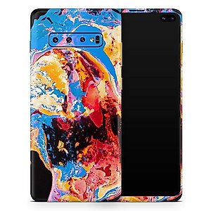 DesignSkinz Liquid Abstract Paint V31 Protective Vinyl Decal Wrap Skin Cover Compatible with The Samsung Galaxy S20 (Screen Trim & Back Glass Skin)
