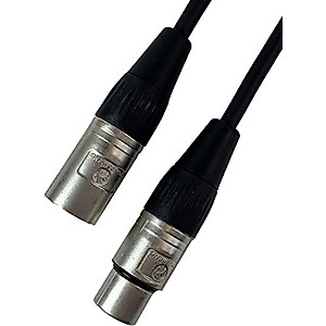 Gearlux XLR Microphone Cable, Fully Balanced, Male to Female, Black, 25 Feet - 2 Pack