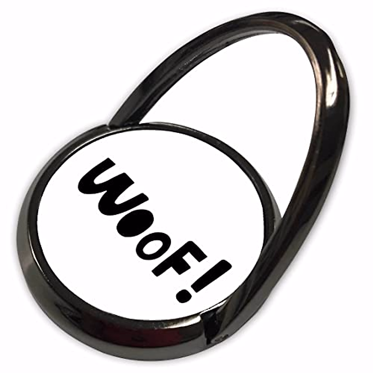 3dRose Black and White Woof Gift for Dog Lovers - Phone Rings (phr-360928-1)