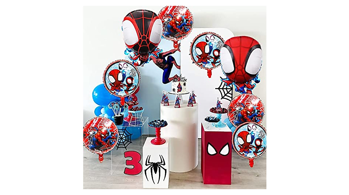 Spidey Birthday Balloons - Fun Spider & Friends Foil Decorations