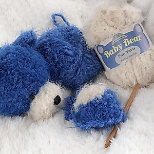 JubileeYarn Baby Bear Yarn - Chunky Weight Polyester Fur - 100g/Skein - Lime Green - 2 Skeins