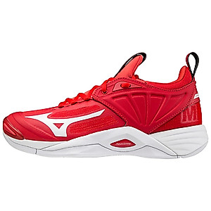 Mizuno Women's Wave Momentum 2 | Women's Indoor Volleyball Shoe | Red/White | US Women's 11.5