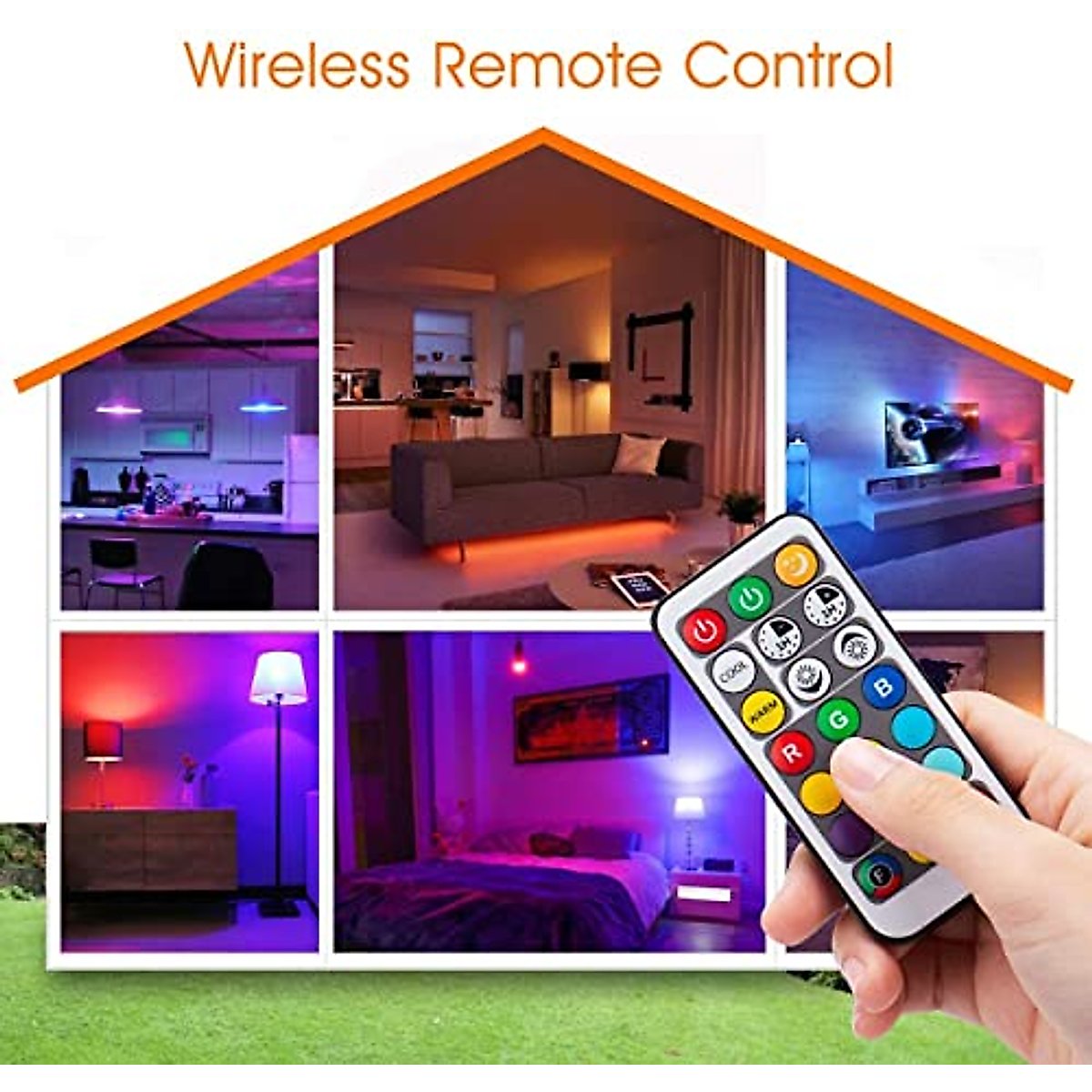 【New Modle】 JandCase Remote Control, Suitable for JandCase Infrared Remote Control RGBW Series Bulbs, 1 Pack