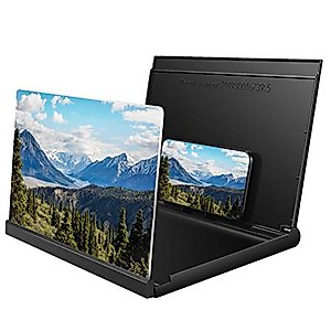 NICERIO 3D Universal Screen Magnifier,Foldable 12 in HD Cellphone Amplifier Screen Enlarger with Phone Sucker for Watching Video Movies,Compatible for iPhone Xs/X Max/XR/X/8/8Plus/Samsung/HUAWEI ETC