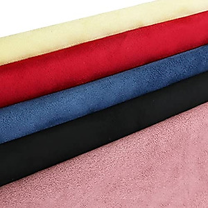 Softer Micro-Suede Fabric 36”x60” Dark Pink Synthetic Suede Sheet More Durable for Interior Upholstery,Sofa,Curtains,Car Seat,DIY Crafts (Dark Pink)