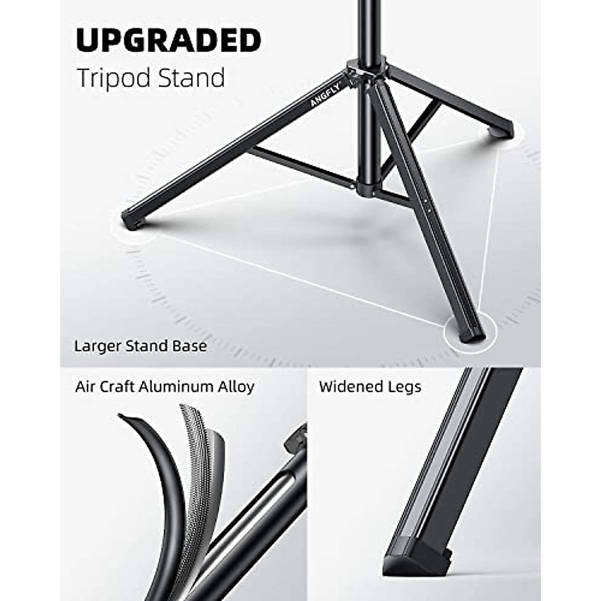 ANGFLY 67" Phone Tripod & Selfie Stick, Extendable Cell iPhone Tripod Stand with Remote and Phone Holder, Tripod for iPhone Compatible with iPhone 14 Pro Max 13 12/Android/Camera