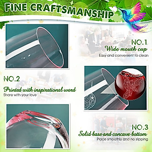 Mimorou 2 Pieces Hummingbird Stemless Wine Glass 17 oz Hummingbird Themed Gifts for Christmas, Valentine's Day, Birthdays, Anniversaries, Retirement, Mother's Day, Father's Day