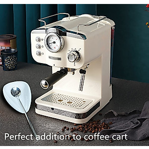 Coffee Spoon Rest and Spoon, Ceramic Coffee Spoon Holder, Small Spoon Rest for Coffee Stirrers, Teaspoon, Bar Spoon, Coffee Bar Accessories, Coffee Station Décor (Modern+Neutral Packing)