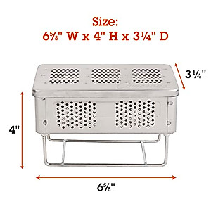 The Flip Professional Hot & Cold Smoker Box - Patented BBQ Grill Smoke Box for Gas or Charcoal Grill w Firestarters - Infuse Smoky Wood Flavor in Meal - Great Fathers Day Gift & Grilling Gifts for Men
