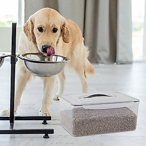 Gainhope 4 Packs Large Airtight Food Storage Containers with Silicone Gasket Sealing Lid, 16 L / 546 Oz, Plastic Storage Bins Boxes for Bread, Rice, Flour, Dog Cat Bird and Other Pet Food