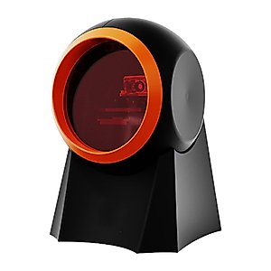 Hands-Free Barcode Scanner, 1D 2D Desktop Barcode Scanner, QR Barcode Reader with Adjustable Screen Scanning, USB Barcode Reader with Voice Mention for Supermarket, Restaurant, Retailers