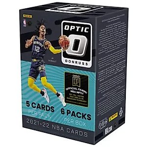 2021/22 Panini Optic Donruss NBA Basketball Factory Sealed Blaster Box - 6 Packs - 30 Total Trading Cards