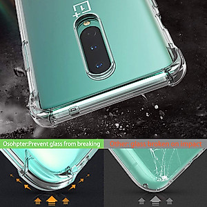 Osophter for Oneplus 8 Case [Not Compatible with Oneplus 8t],Clear Transparent Reinforced Corners TPU Shock-Absorption Flexible Cell Phone Cover for One Plus 8(Clear)