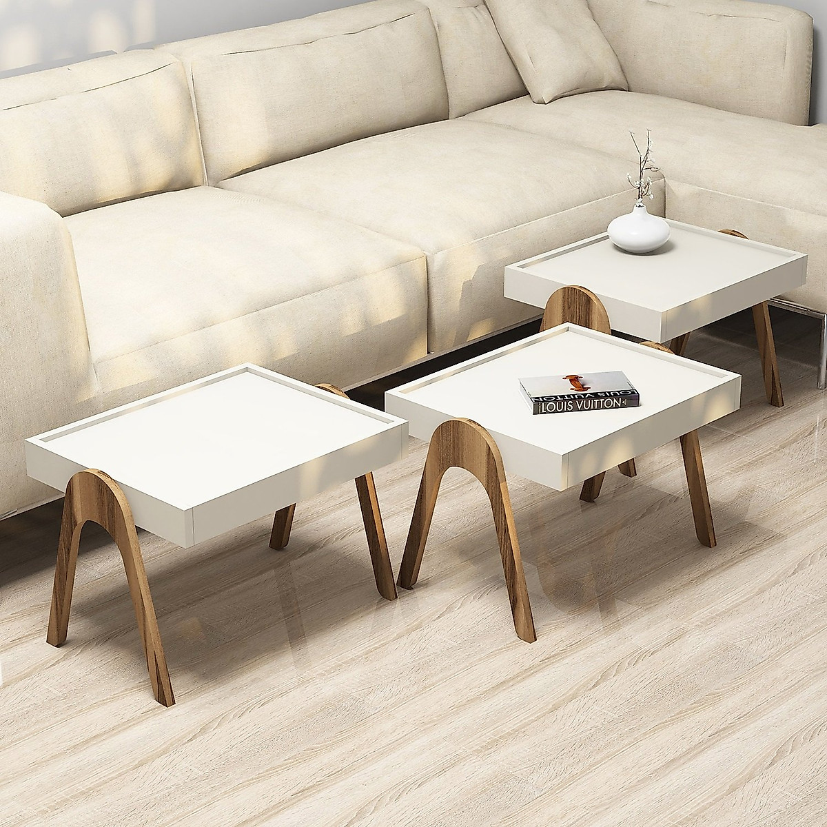 Module-US Roma Coffee Table, Nesting Tables Set of 3 Side Table, Living Room Tables, Console Table, Coffee Tables, Sofa Table, Modern Coffee Table, Coffee Table Set