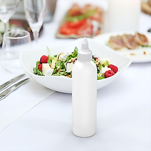 BRIGHTFROM Condiment Squeeze Bottles, 6 OZ Empty Squirt Bottle, Leak Proof - Great for Ketchup, Mustard, Syrup, Sauces, Dressing, Oil, Arts & Crafts, BPA FREE Plastic - 2 PACK (Twist Top)