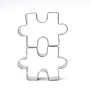 GXHUANG Game Puzzles Cookie Cutter Set - 2Pieces - Stainless Steel