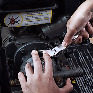 DURATECH 14 * 15mm Extra Long Flex-Head Ratcheting Wrench, Metric, CR-V Steel