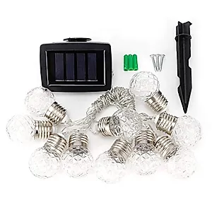 LED Fairy Lights, Crystal Balls Lights Automatic Charging Garden Light Decorative Light Solar Powered String Light for Home Garden Party, Festival