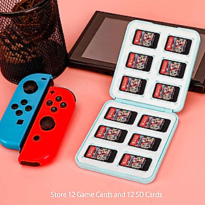 Accessories Bundle for Nintendo Switch Animal Crossing - YOOWA Accessory kit NS Animal Crossing Set with Carrying Case Protective Cover Screen Protector Game Card Holder Play Stand Thumb Grips