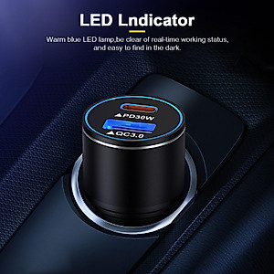 Fast Car Charger 48W USB C Car Cigarette Lighter Plug Android Phone Car Adapter C to C Type Fast Charging Cable for Google Pixel 8 7 Pro 7a 7 6,Samsung Galaxy S23 S22 S10 A14 5G A34,iPhone 15