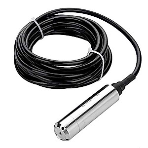 ASHATA Water Level Sensor, DC 24V 4-20mA Throw in Type Liquid Level Sensor Transmitter for Detecting 0-5m Range Liquid Level (5m Range, 6m Wire)