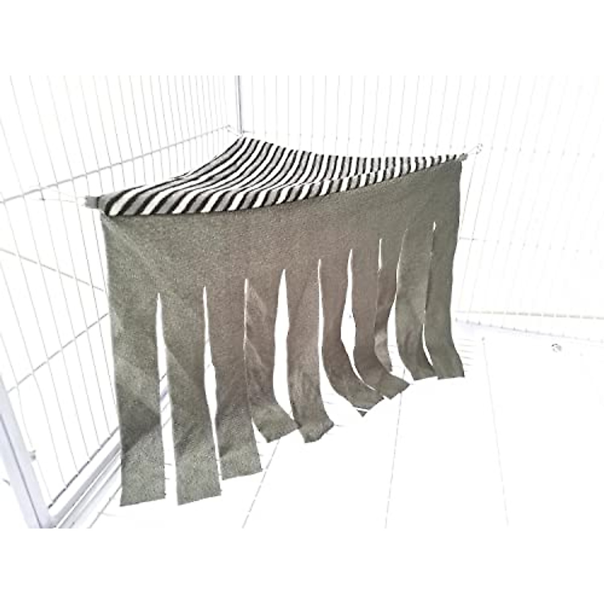 YONIQUECO Guinea Pig Corner Hideout Small Animals Fleece Hideaway Cage Accessories for Rat, Chinchilla, Guinea Pig, Ferret (Stripes)