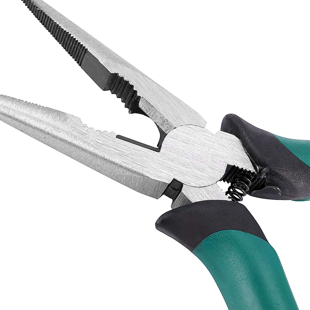 ZEONHEI 12 PCS 6.5 Inch Spring Needle Nose Pliers, Heavy Duty Steel Nose Side Cutting Pliers Nonslip Rubber Handle Wire Cutter for Crimping Looping Shearing