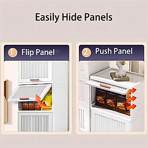 Holaki 4 Tier Tall Dresser, Plastic Vertical Storage Bins Flip Open Storage Box Organizer With Wheels for Bedroom Entryway Dorm,White