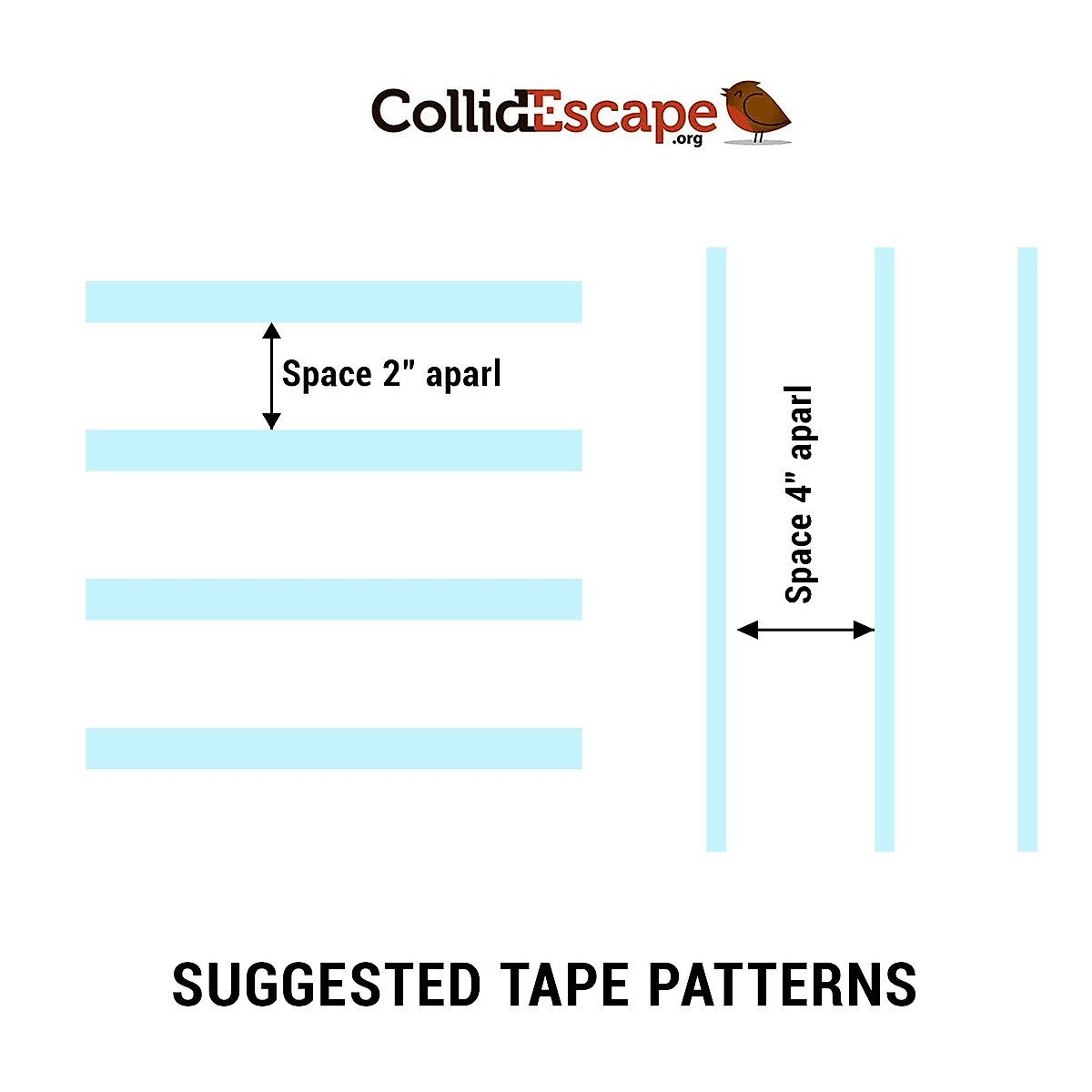 CollidEscape Spiderweb Clear Bird Tape for Windows (3/4" x 40' - Covers 2 to 3 Windows) | Window Decals to Prevent Bird Strike Prevention for Windows | Clear