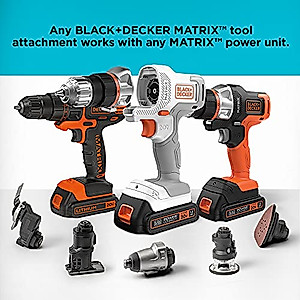 BLACK+DECKER 20V MAX Matrix Cordless Drill/Driver Kit, White (BDCDMT120WC1FF)