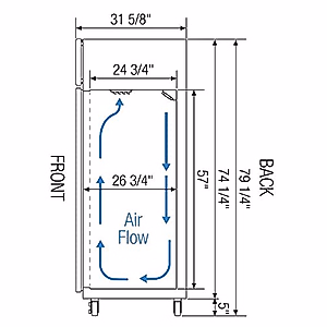 Everest Refrigeration ESF1 29-1/4' Reach-in Freezer 1 Solid Door, 115v, 23-Cubic Feet, NSF